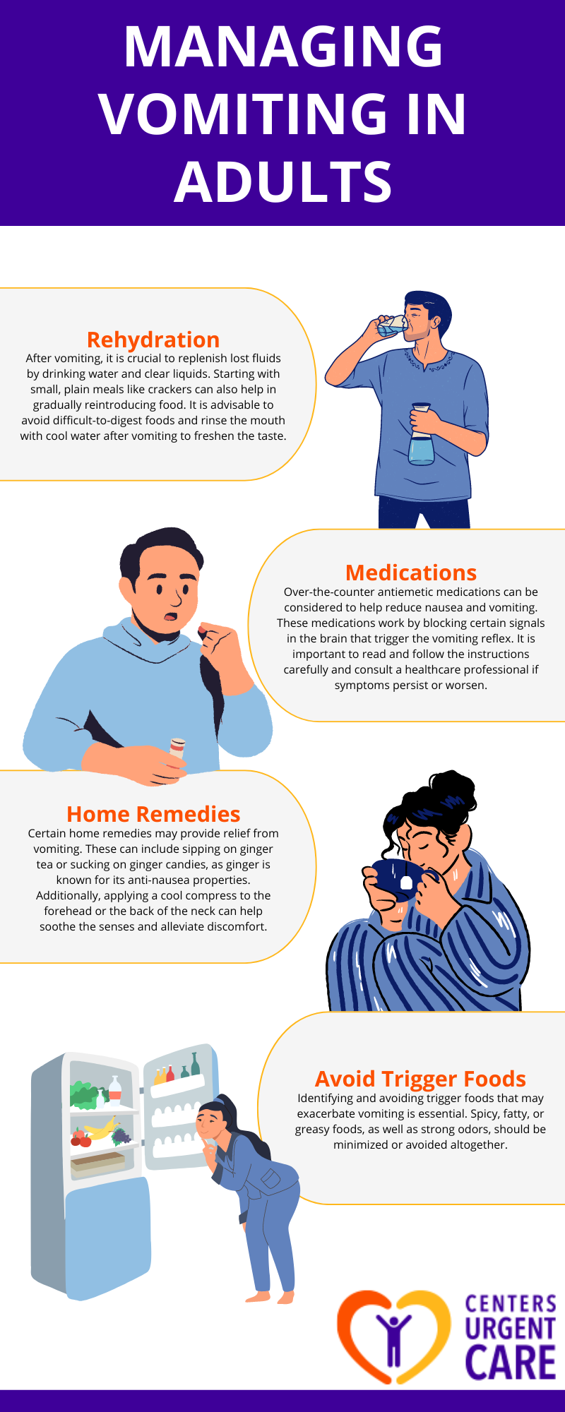 Causes of Sudden Vomiting in Adults - Centers Urgent Care